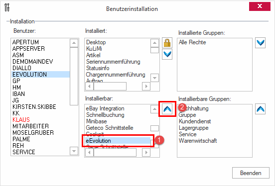 Dashboard für Benutzer installieren & Benutzerrechte konfigurieren
